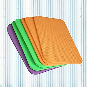 BESPORTBLE 6pcs Yoga Knee Pad Yoga Pilates Floor Exercise Knee Mat Non Slip Fitness Practice Knee Elbow Cushion Yoga Supplies for Women Men (Random Color) (39 x 21 x 0.6cm)
