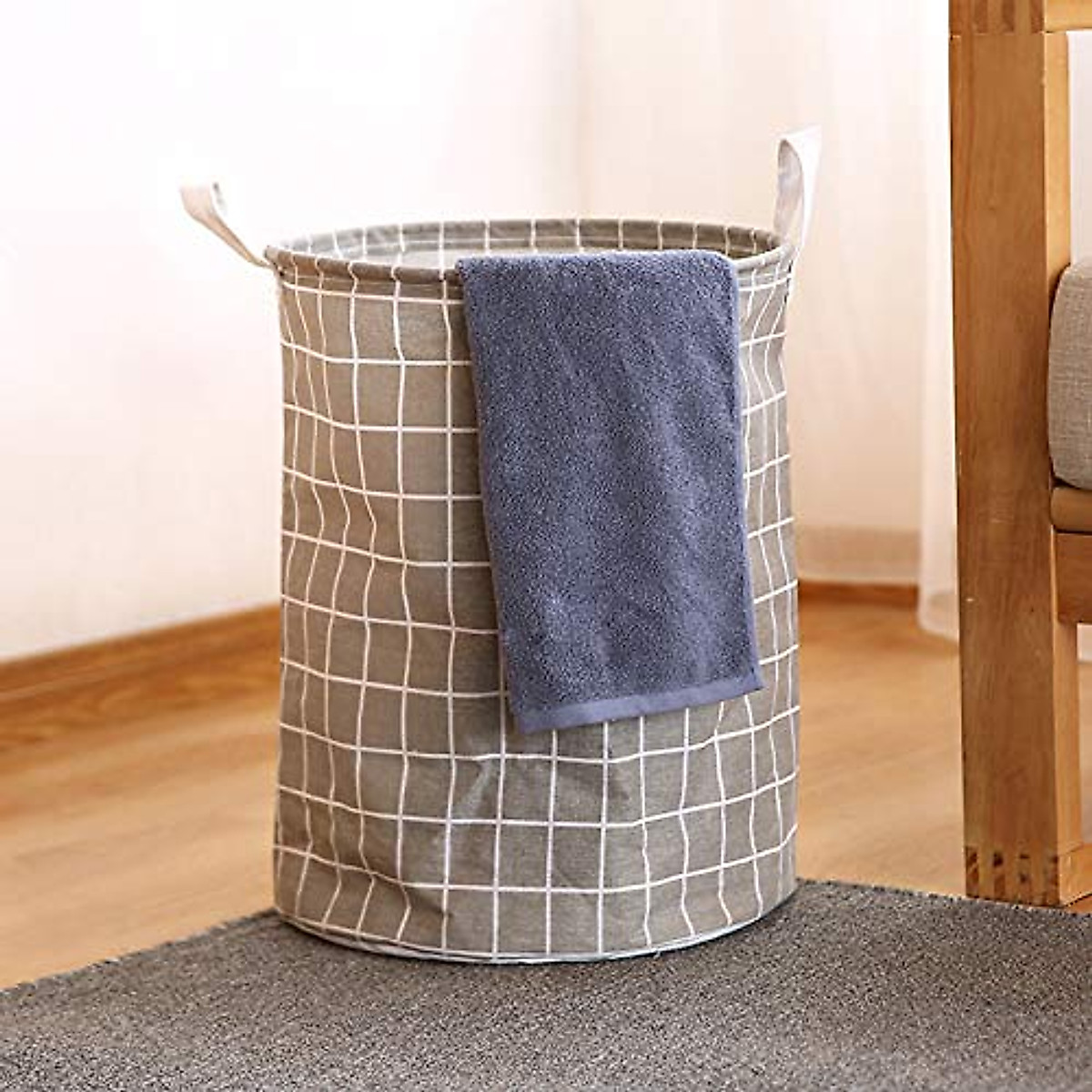 Large Storage Basket with Handle Collapsible Saving Space Laundry Basket Foldable Waterproof Basket for Home