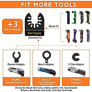 Titanium Oscillating Multitool Blade - 10 PC Oscillating Tool Saw Blades for Metal Nails Wood Plastic Hard Material Cutting - Quick Release Oscillating Tool Blades Fit Dewalt Milwaukee Makita Bosch