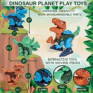 Take Apart Dinosaur Toys for Kids 3-5 6 7 - STEM Building Toys for 3 Year Old Boys - Boys Toys for 4 Year Old Boys - STEM Toys for 5 Year Old Girl Birthday Gifts - Dinosaur Toys for Kids 5-7
