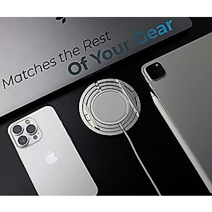 Galileo Gear - MagDisc Thinnest Charger Stand Compatible for MagSafe Charger, Desk Phone Stand - Fast Wireless Charger Stand, Compatible for iPhone 12, 13, 14