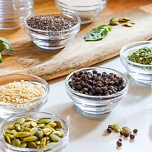 Beille Cooking Baking Supplies Small Glass Pinch Bowl Ramekin Kitchen Essential, 4pc