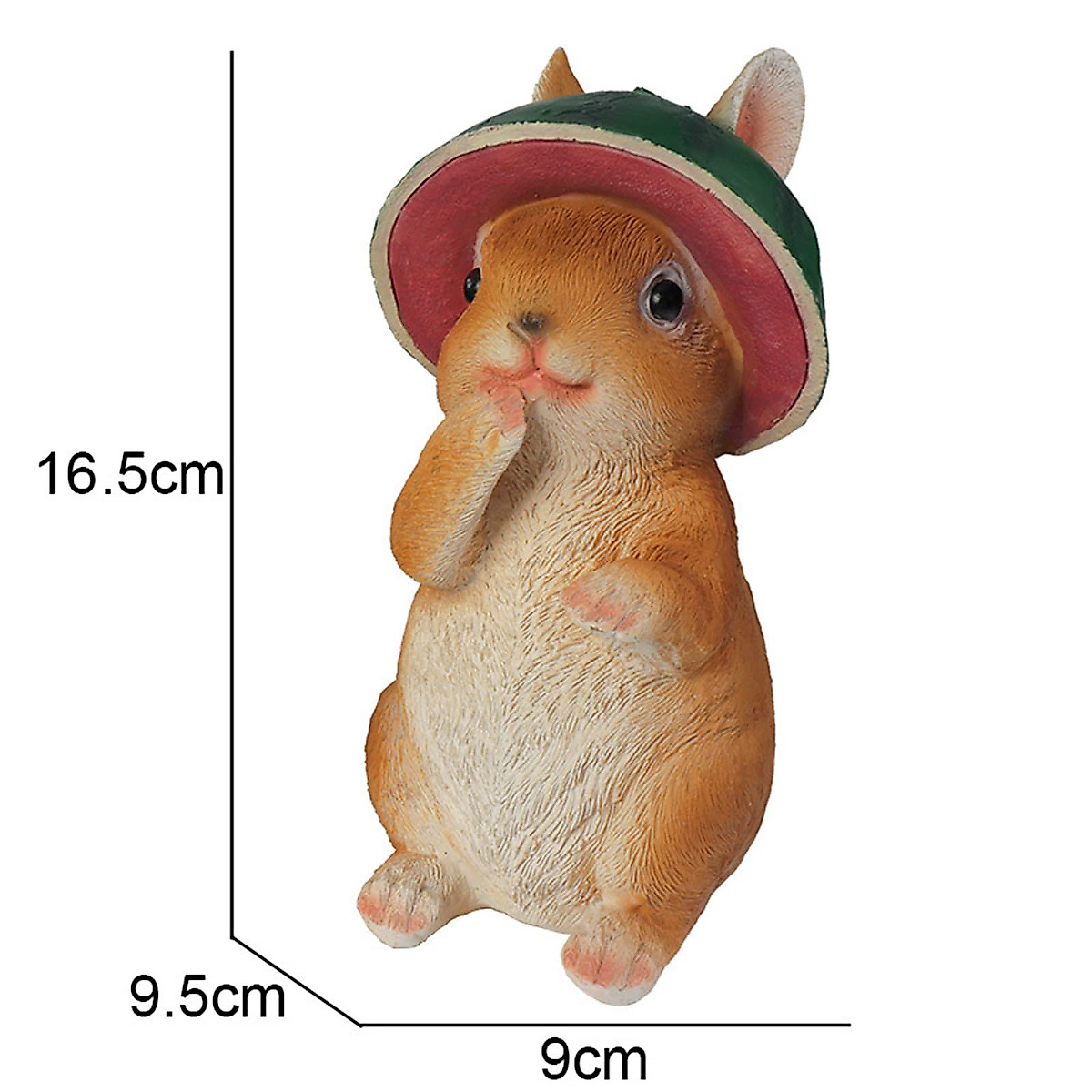 Yuemengxuan Fairy Garden Bunny Decorations Easter Rabbit Statue Resin Ornaments Easter Bunny Décor Figurines Tabletop Ornament for Lawn Potted Plants (6.7 * 4 inch, Style-B)