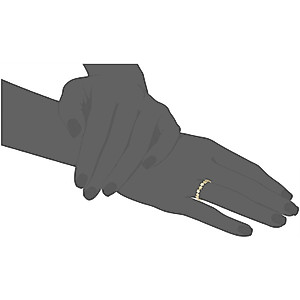 Kooljewelry 14k Yellow Gold Row of Star Minimalist Ring (size 7)