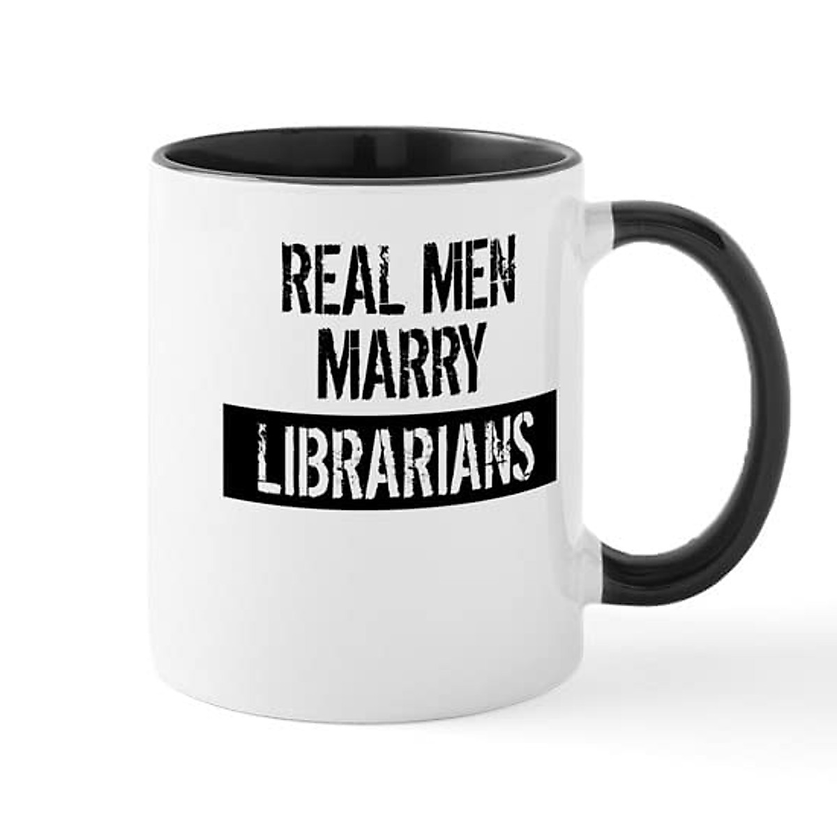 CafePress Real Men Marry Librarians Mugs Ceramic Coffee Mug, Tea Cup 11 oz