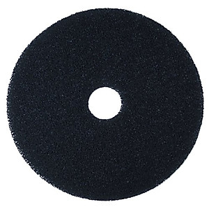 3M Black Stripper Floor Pad 7200, 14", 5/Case, Used with Water-based Floor Finish Stripping Solutions, Remove Soiled Floor Finishes and Sealers