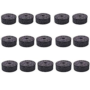 Round Soft Grey Cymbal Stand Felt Washer Replacement for Drum Set of 15（1.57 Inch)