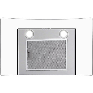 Range Hood 30 Inch, Tieasy Wall Mount Kitchen Hood with Ducted/Ductless Convertible Duct, Stainless Steel Chimney and Aluminum Filters, LED Lights, 3 Speed Fan, Push Button