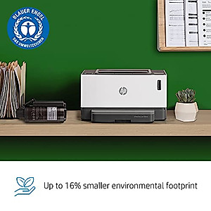 HP Neverstop Laser 1001nw Wireless Monochrome Printer with built-in Ethernet & cartridge-free toner tank, comes with up to 5,000 pages of toner in the box (5HG80A)