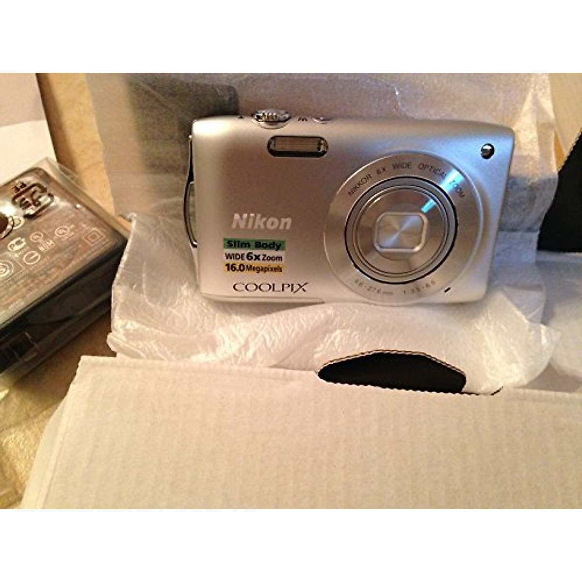 Nikon Coolpix S3200 16.0 Mp 6X Wide Optical Zoom Digital Camera (Silver)