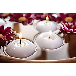CandleNScent Unscented Floating Candles | Large 3 Inch - Fits in 3 Inch Vase and Above | White| Floats On Water | Made in USA (Pack of 36)