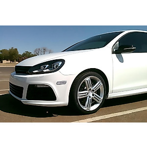 iJDMTOY Clear Lens Front Bumper Side Marker Light Housing Replacements Compatible with Volkswagen 2006-2009 MK5 Golf/GTI Rabbit, 2005-2010 Jetta, 2008 R32, Replace OEM Amber Sidemarker Lamps