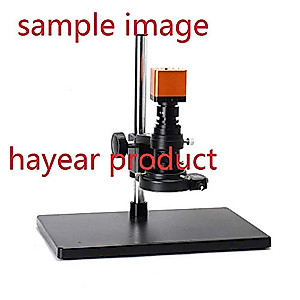 HAYEAR HD 10X-200X Continuously Magnification Zoom C-Mount Lab Monocular Glass Lens 50mm Ring Fixed Magnifier Lens for Soldering Micro-Repair School Teaching