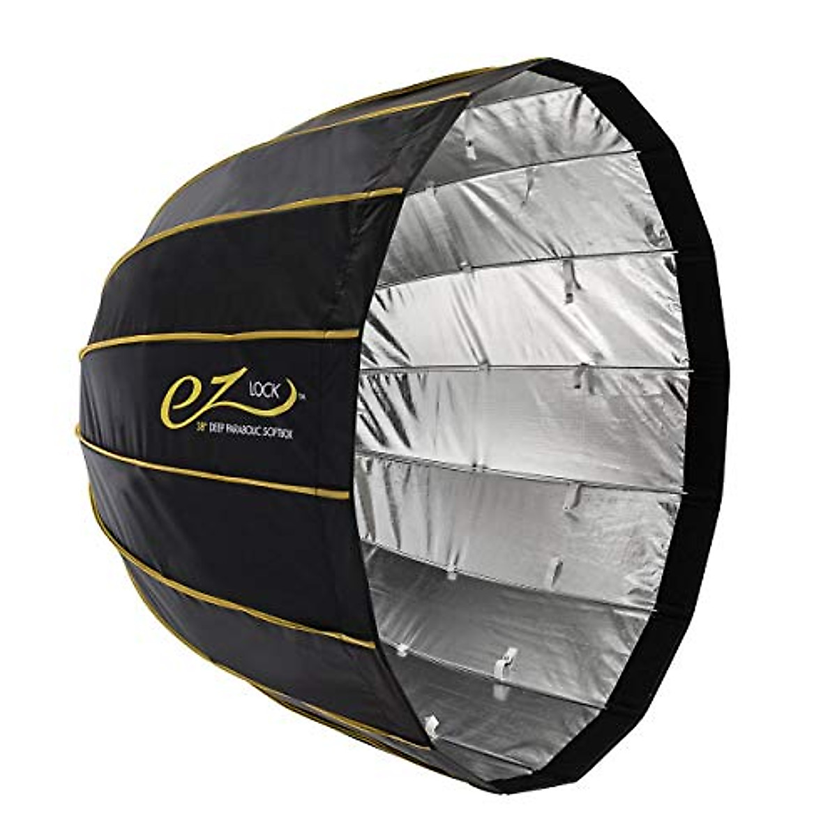 Glow EZ Lock 38" Deep Parabolic Quick Softbox, 16-Sided Parabolic Softbox Opens Up and Closes Down 'Umbrella' Style, this Bowens Mount Softbox with Quick Speedring Swap is an Ideal Speedlight Soft box