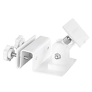 Gutter Mount for Ring Solar Panel - OkeMeeo Outdoor Mount Compatible with Ring and Arlo Solar Panel for Maximum Sunlight, White,1 Pack(Not for Super Panel)