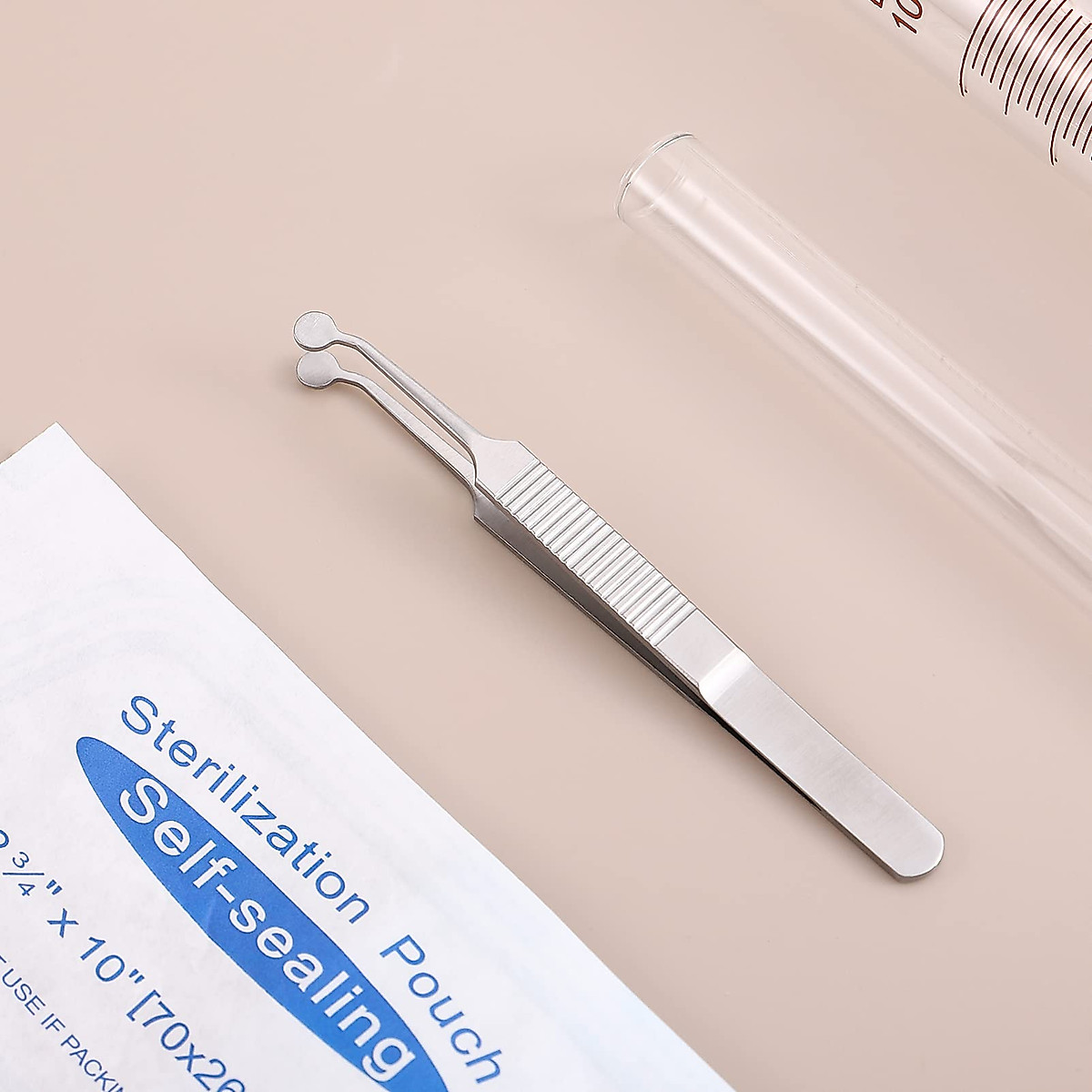 Meibomian Gland Expressor Stainless Steel Eyelid Massage Prevent Excessive Force for Dry Eyes (Round)