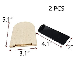 Pufguy Round Edge Beech Bookends Minimalist Wooden Book Stand Book CD for Shelves Desktops Office Library-2pcs