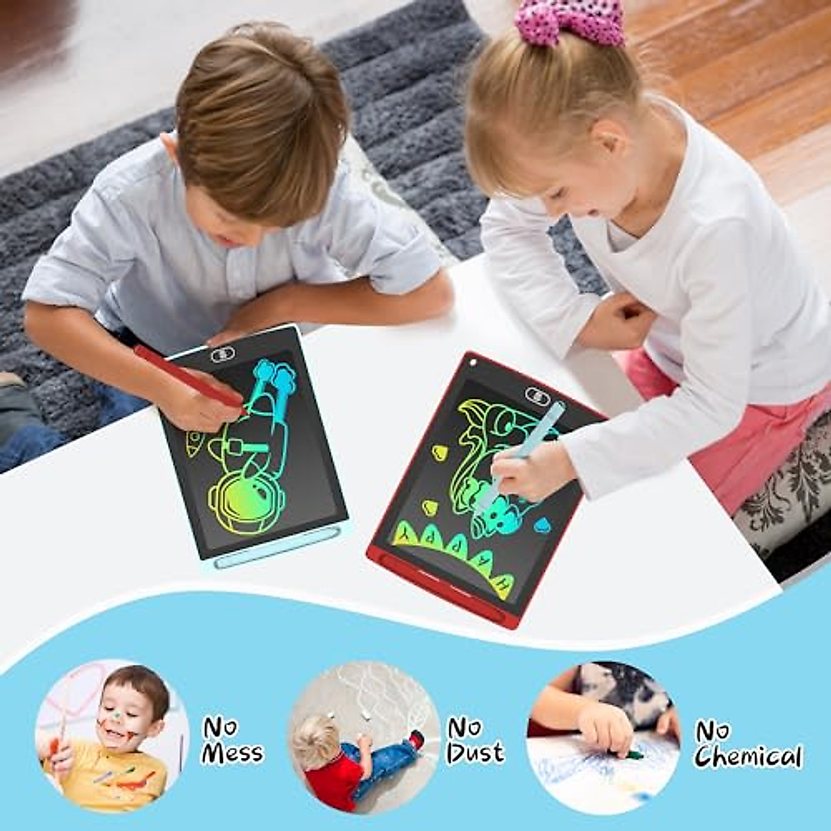 2 Pack LCD Writing Tablet Random Shipment Doodle Board for Kids with 2 Bag, Electronic Drawing Tablet Drawing Pads, LEYAOYAO Learning Toddler Toy - Gift for 3-6 Years Old Boy Girl