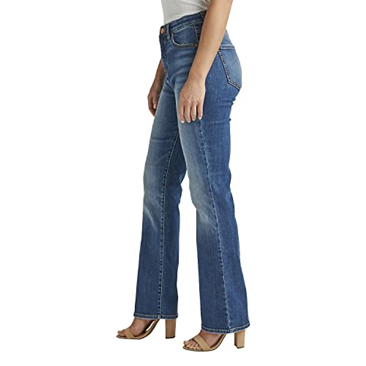 JAG Jeans Women's Phoebe High Rise Bootcut Jeans-Legacy, Seaside Blue, 16