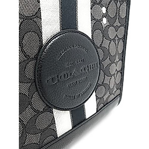 COACH Women's Dempsey Tote 22 (Jacquard - Black - Smoke Black)