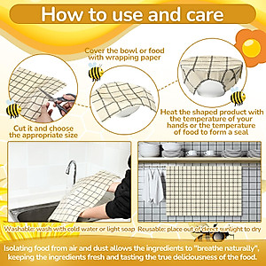 Mindsoft 17 x 23 Inch Reusable Beeswax Food Wrap for Bread Sandwich Wrapper Beeswax Paper Organic Bowl Dishes Covers Sustainable Food Cheese Fruit Snacks Storage Containers Keeper