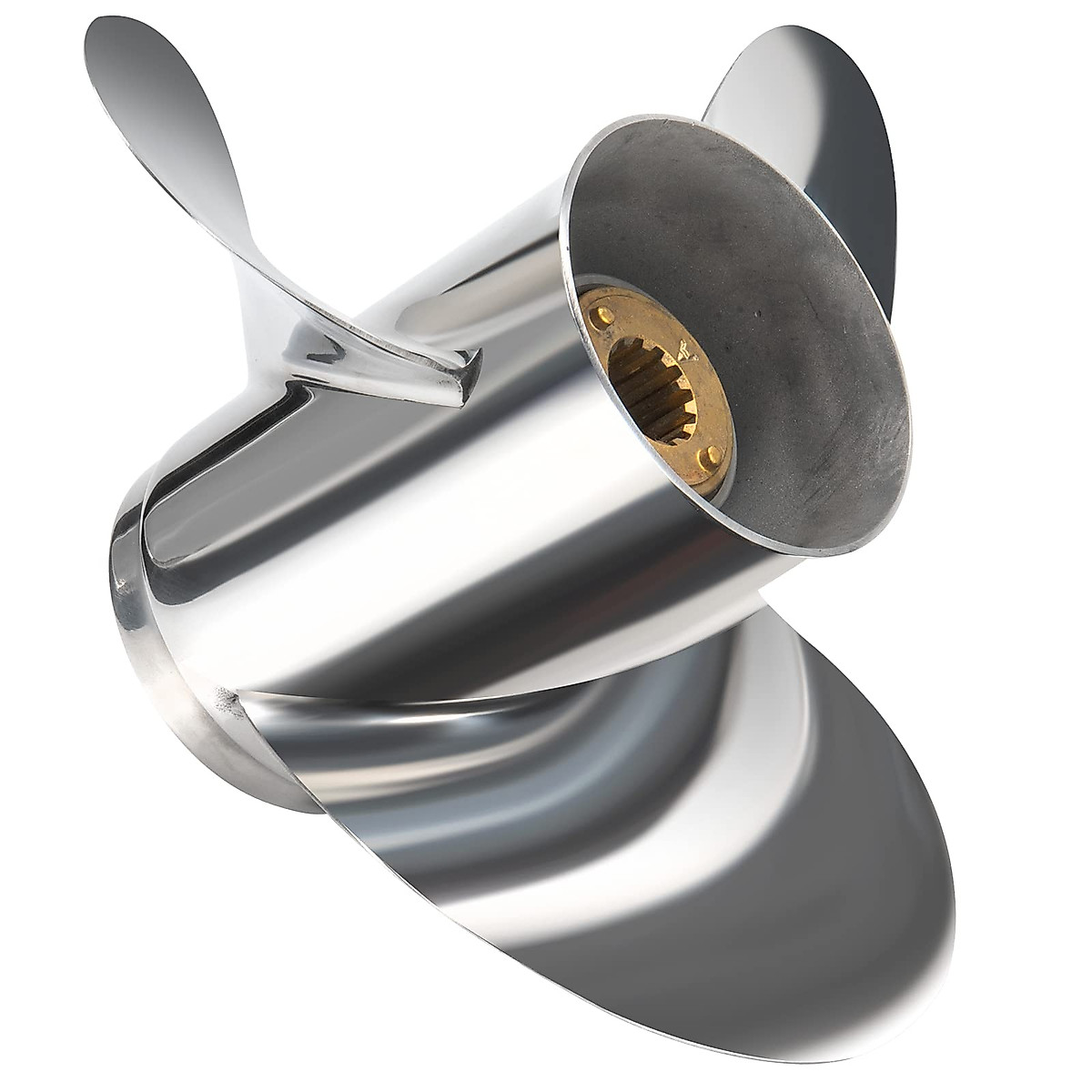 Qiclear OEM Upgrade 10.25 x 16 Vengeance Style Stainless Steel Outboard Propeller for Mercury Engines 40-60 HP Reference No.48-16986, 13 Spline Tooth, RH