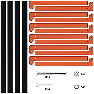 TORACK Lumber Storage Metal Rack, Wood Rack Organizer, 3-Level Wall Mount, Wood Storage System, Durable Sheet Screws, Workshop Rack(2PCAK)