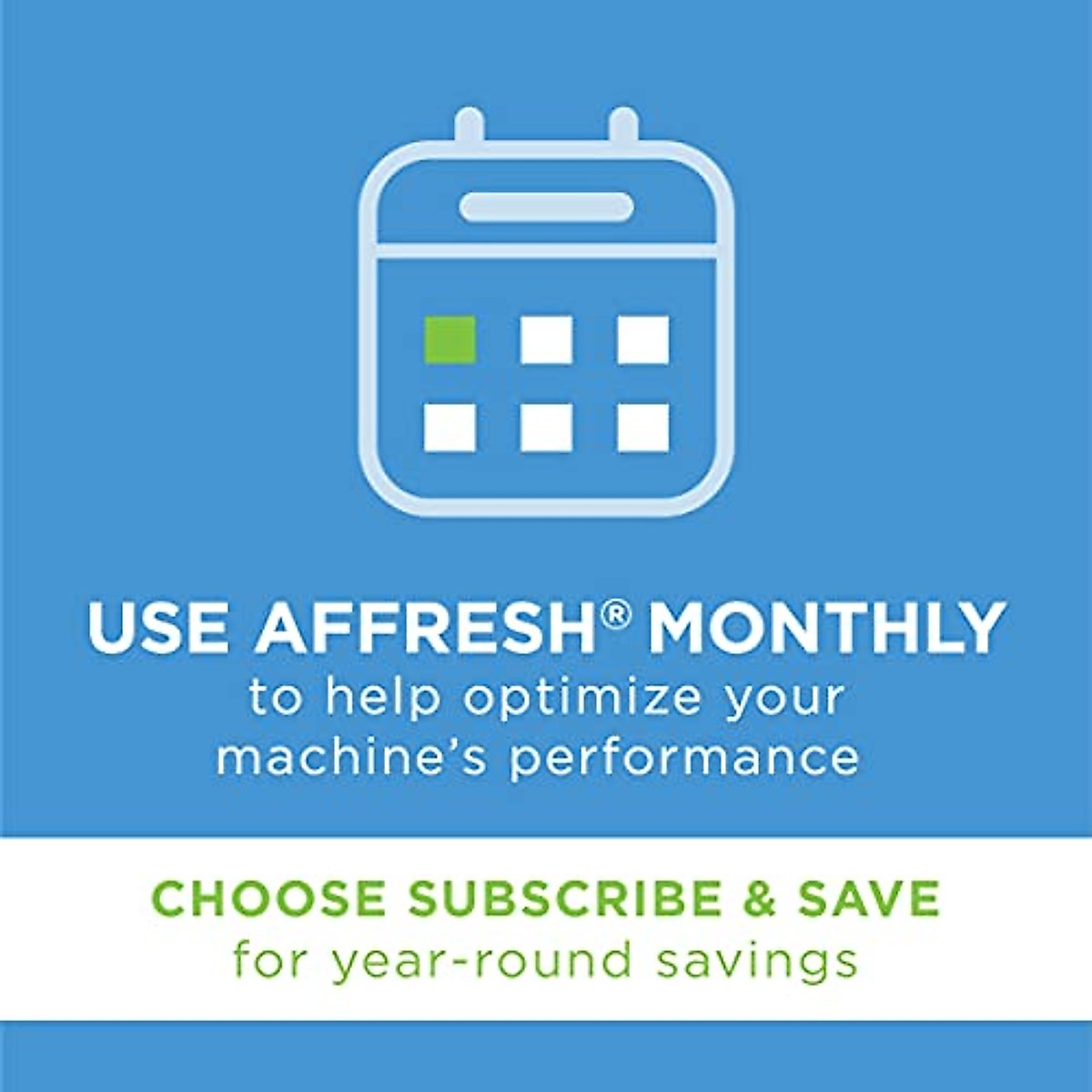Affresh Washing Machine Cleaner, Cleans Front Load and Top Load Washers, Including HE, 6 Tablets