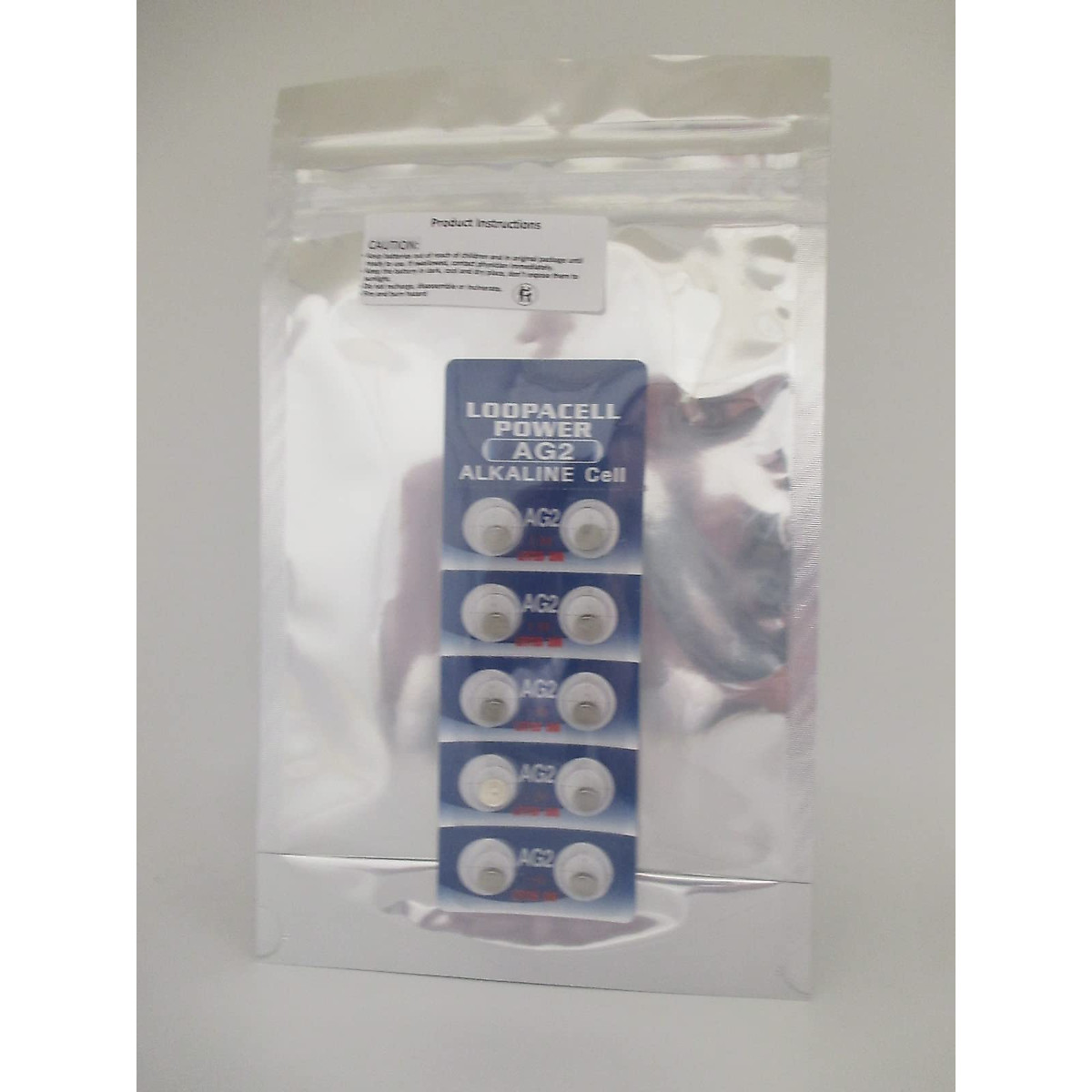 LOOPACELL 10 Pack AG2 LR726 396 397 D396 D397 GP397 V396 Alkaline Button Cell Battery