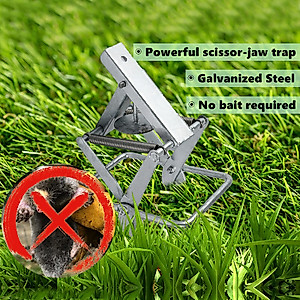 2 Easy Set Mole Traps Easy One-Step,Out-of-Sight,Galvanized Steel Sold ONLY by Fox Peak