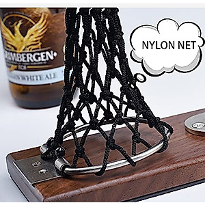 Wall-mounted magnetic bottle opener, wooden, Bottle cap catcher，Ideal Gift for Men and Beer Lovers