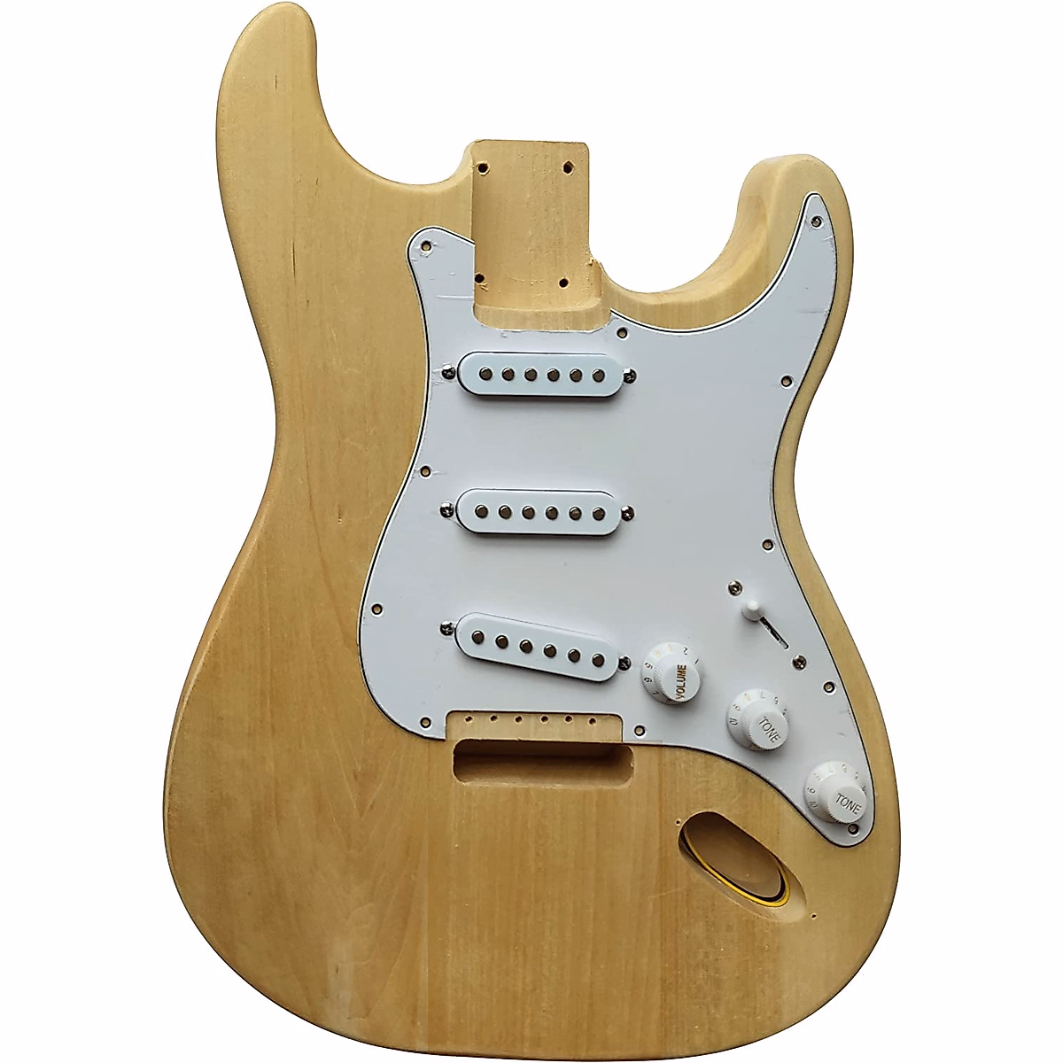 DIY Electric Guitar Kits Strat Style Beginner Kits 6 String Right Handed with Basswood Body Maple Neck Rosewood Fingerboard Chrome Hardware Build Your Own Guitar.