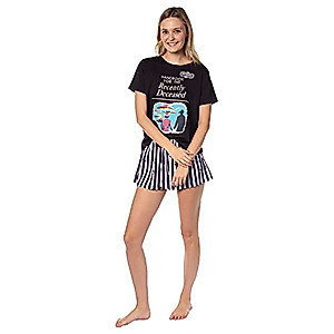 INTIMO Beetlejuice Womens' Handbook For The Recently Deceased Sleep Pajama Set Shorts (XXX-Large) Multicolored