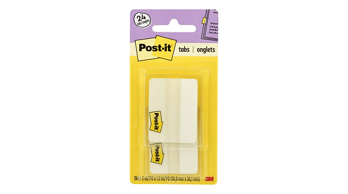 Post-it White Tabs for Organizing Files and Binders | 2 Dispensers