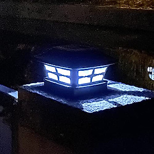 JSBDPHW Creative Personality LED Column Light Outdoor Solar Pillar Lamp Waterproof IP45 Courtyard Fence Post Light Villa Garden Lawn Decoration Landscape Light