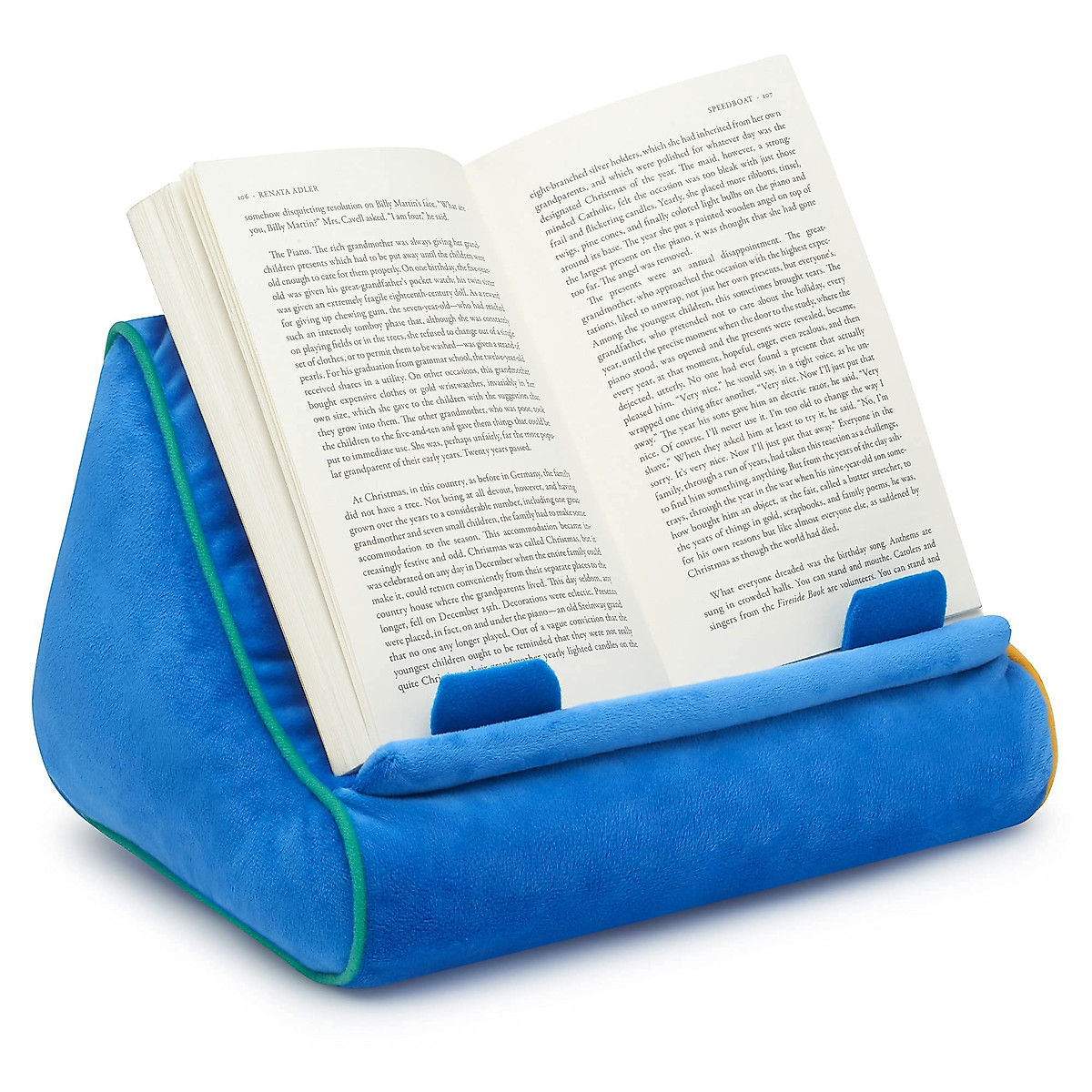 Gifts for Readers & Writers Book Couch iPad Stand | Cushioned Tablet Stand & Book Holder| Reading Pillow for Bed Time | Tablet Lap Rest Cushion | A Fun Gift for Book Lovers