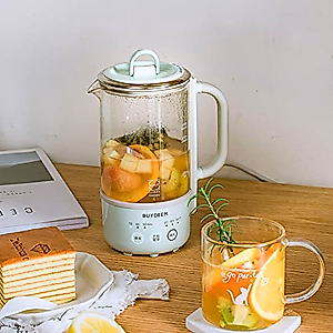 BUYDEEM K313 Travel Electric Kettle, Mini Healthy-Care Beverage Kettle, Tea Maker with German Schott Glass & Durable Pro 18/10 Pro Stainless Steel, 0.6L, Cozy Greenish