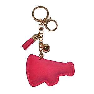 Hot Pink Cheer Keychains for Girls,Bling Cheerleader Backpack Keychain, Cheerleading Bag Charm