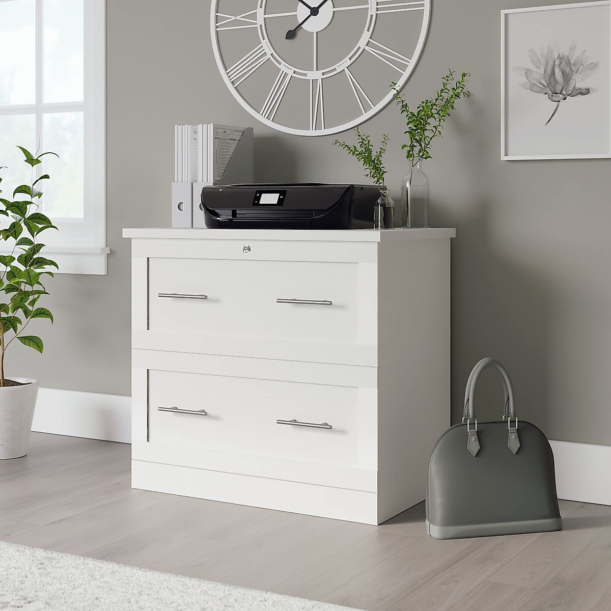 Realspace® 29-7/16"W x 18-1/2"D Lateral 2-Drawer File Cabinet, White