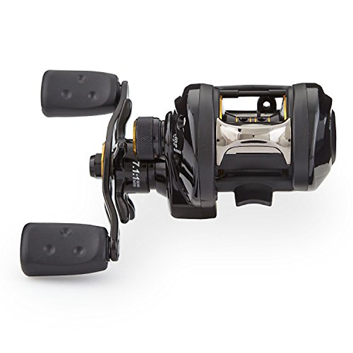 Abu Garcia PMAX3-L Pro Max Low-Profile Baitcast Fishing Reel, Left Hand,Gold,Black