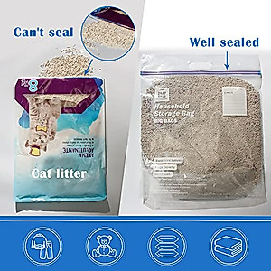 24/7 Bags- Double Zipper Bags, 5 Gallons, 12 Count, Stand and Fill, Carry Handle, BPA-Free, Air Tight Seal