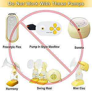 Nenesupply Pump Parts with 19mm Flanges Compatible with Medela Breastpump Incl. Flange Breastshield Valve Membrane for Pump in Style Symphony Swing Not Original Medela Pump Parts