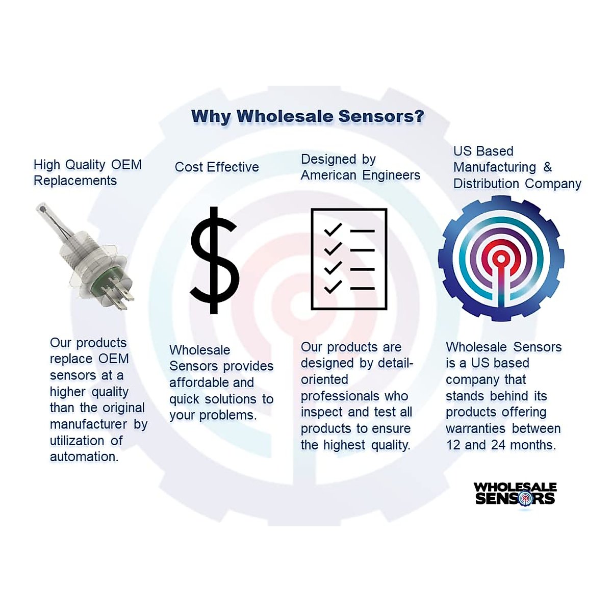 Whirlpool W10833885, W10586204 Replacement Range Oven Temperature Sensor 12 Month Warranty