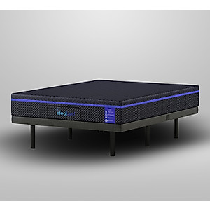 iDealBed S4 Nebula Luxury Hybrid Mattress + 7i Custom Adjustable Bed Sleep System, Comfort, Cooling & Support, Silent Performance, Lumbar Support, Pillow Tilt (Medium Firm, Queen)