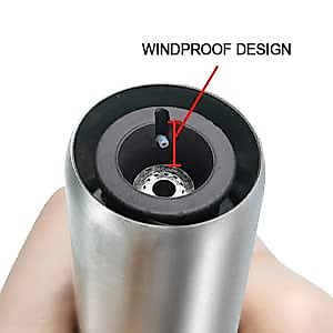 PAPA LONG Chic Refillable Long Butane Torch Lighter with Powerful Single Jet Flame for Kitchen Brulee Cooking BBQ Camping(No Butane included)