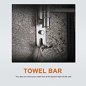 DOITOOL Towel Racks, Wall Mounted Swivel Towel Bar 2 Arms Towel Holder with Crown Shape End