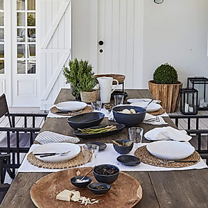 Costa Nova Ceramic Stoneware Soup & Pasta Bowl - Livia Collection, White | Microwave & Dishwasher Safe Dinnerware | Food Safe Glazing | Restaurant Quality Tableware