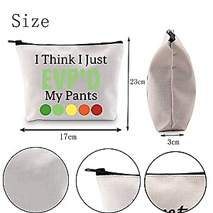 POFULL Ghost Hunting Gift Paranormal Gift I Think I Just Evp'd My Pants Cosmetic Bag Ghost Adventurers Gift (I Think I Just Evp'd bag)