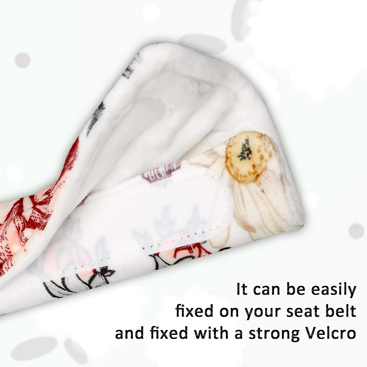 HNHUAMING Baby Car Seat Strap Covers Shoulder Pads for Baby Kid, Super Soft Infant Carseat Belt Covers for All Car Seat Stroller, Floral