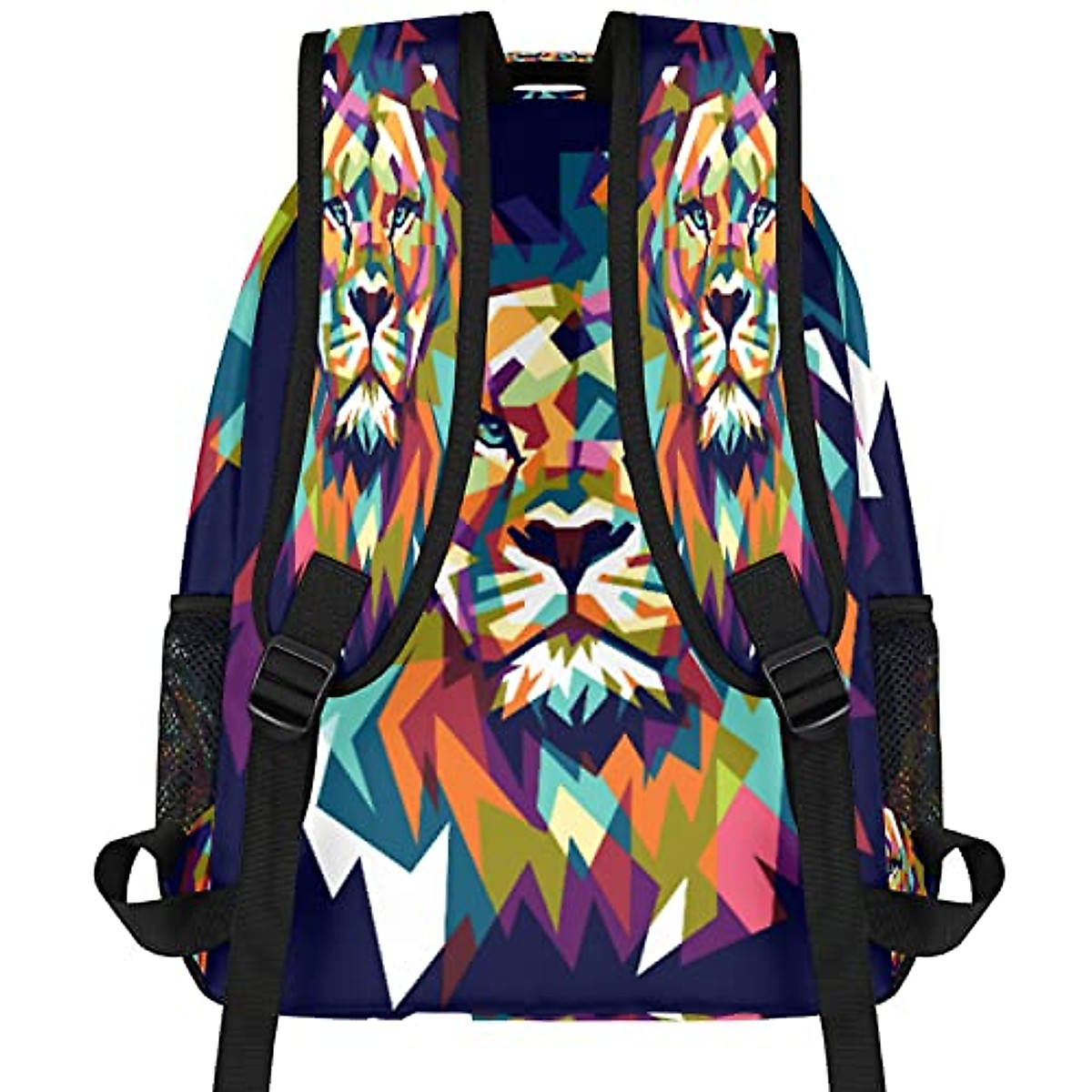 Lion Backpacks for Girls Boys, Abstract Lion Travel Backpack Laptop Backpack Waterproof School Backpack Bookbags for Teens Kids Backpack with Multiple Pocket Hiking Daypack Casual Bag
